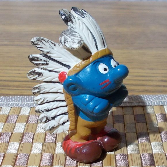 schleich | Accents | Rare Collectable Smurfs Indian Chief Native ...
